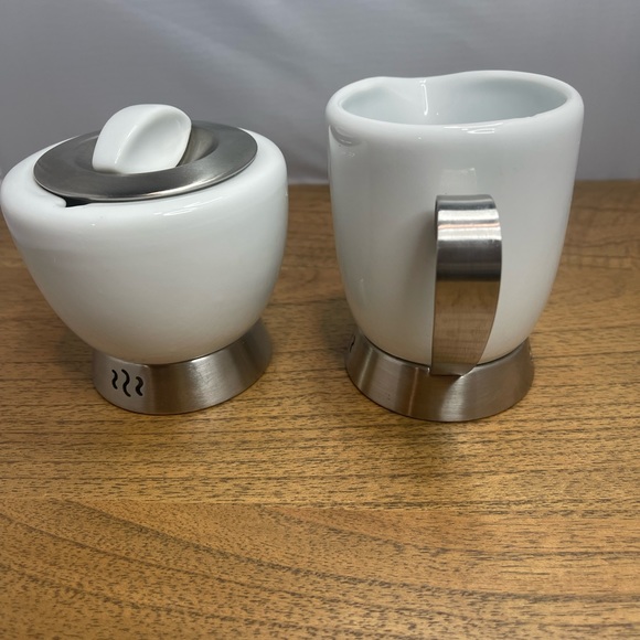 Trudeau | Kitchen | Trudeau Bianca White Porcelain Sugar And Creamer ...